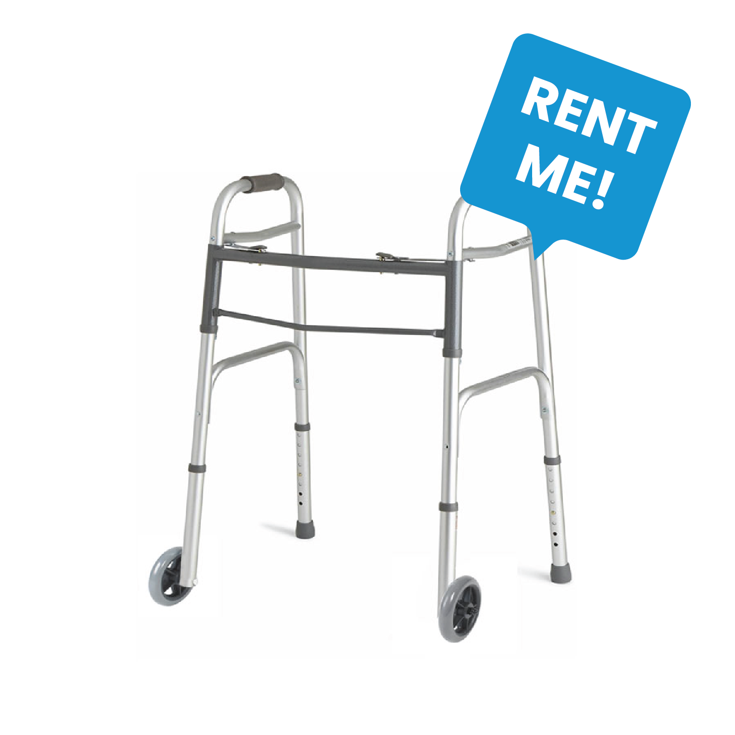 Two Wheeled Walker WHEELED ALUMINUM WALKER WITH SEAT Heloumed Shop